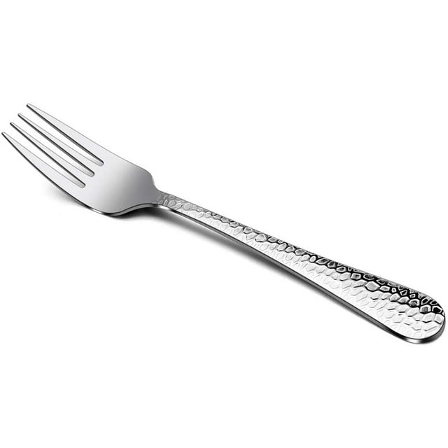 VeSteel 12pc Hammered Stainless Steel Salad Forks, 6.7 inches - Walmart.com