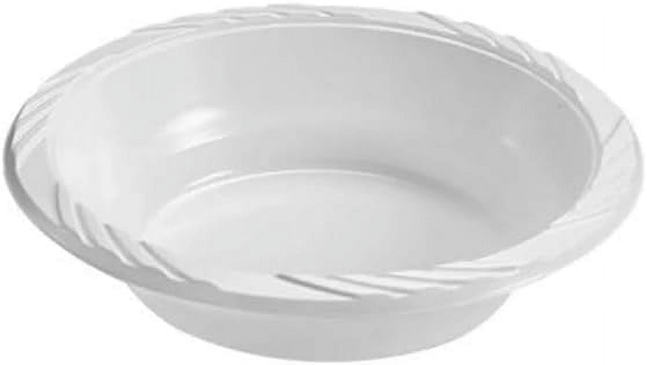 VeZee 12oz Medium Weight Disposable White Plastic Soup Bowls : Perfect ...