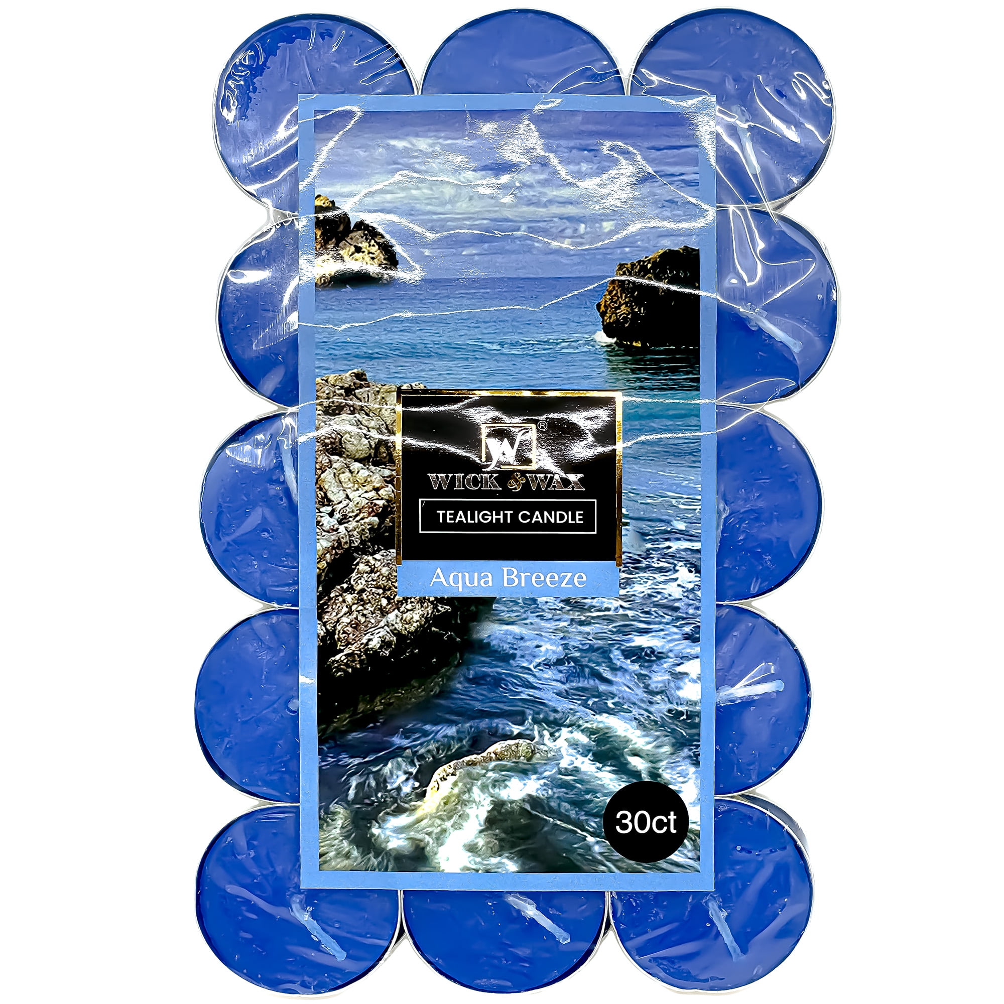 VeZee 30 CT Aqua Breeze Scented Pleasant Fragrance Tealight A Long ...