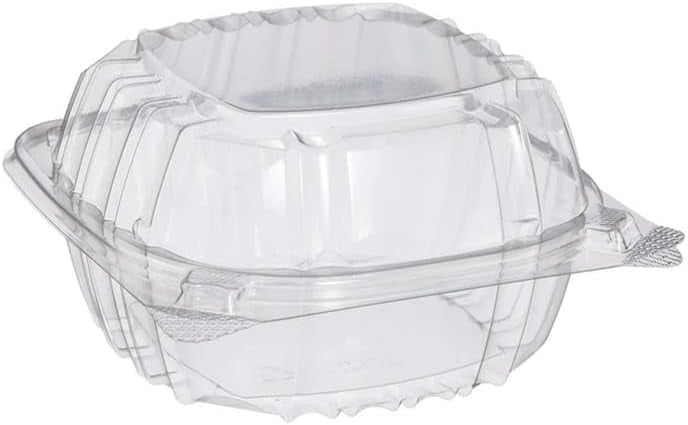 VeZee 5" Clamshell Clear Plastic Hinged Lid Containers (QTY 100 ...