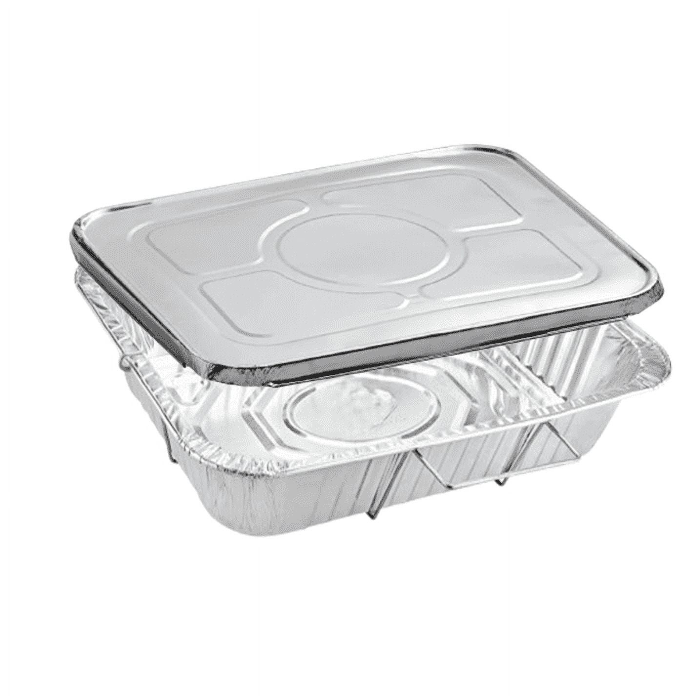 VeZee 9x13 Inch Half Size Disposable Aluminum Pans With Lids & Handle ...
