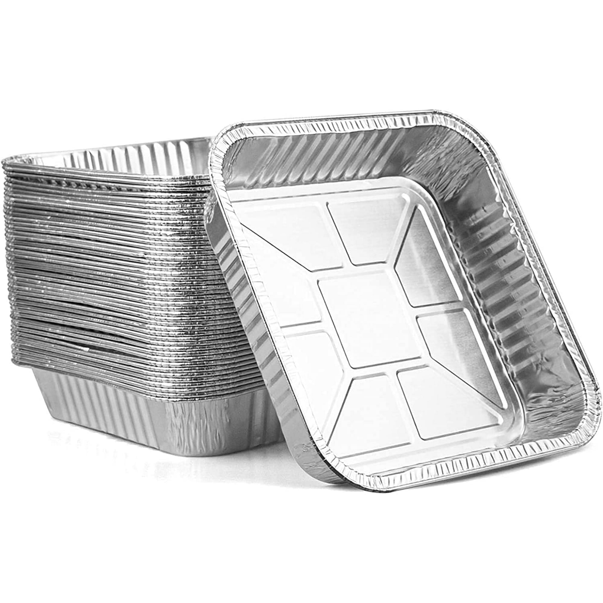 VeZee Disposable Aluminum 8" Square Cake Baking Pan - For Cooking ...