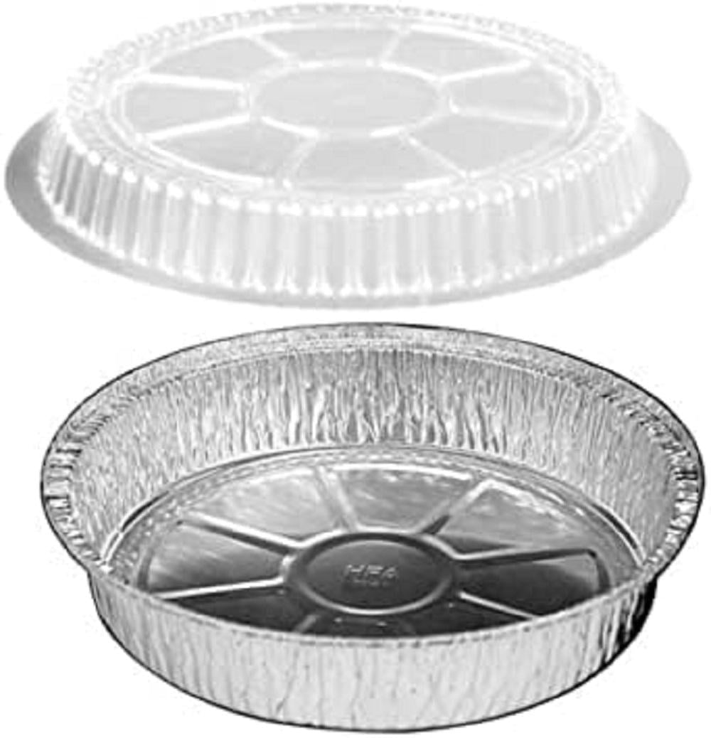VeZee' Disposable Aluminum Round Pans 7" with Dome lids Set of 100 ...