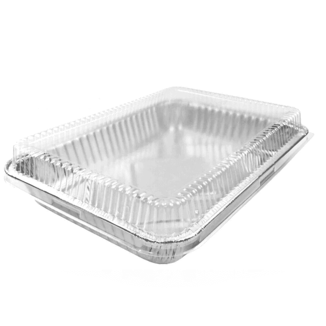 VeZee Disposable Disposable Aluminum 9" x 13" Heavy WeightWith Dome ...