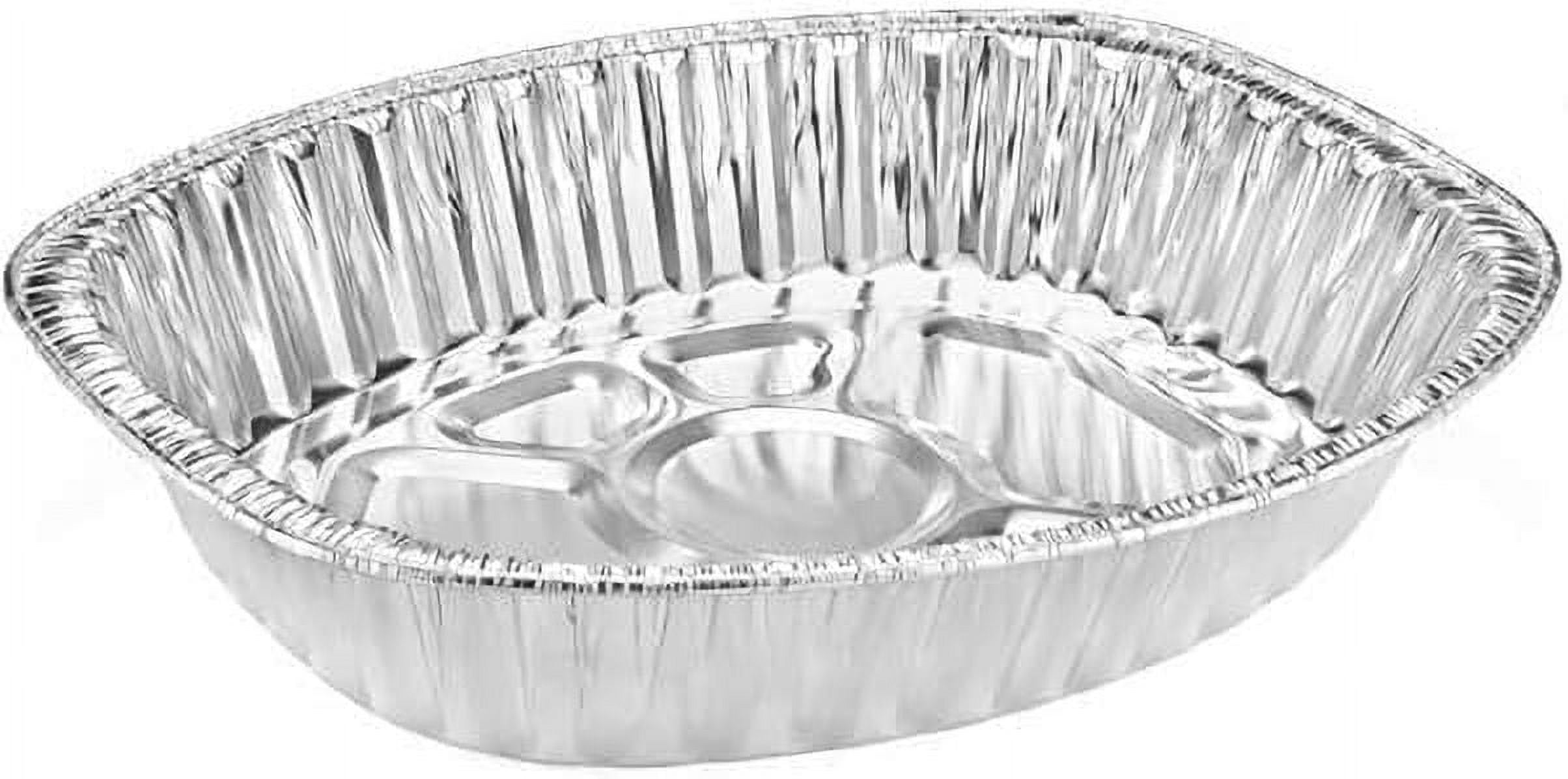 VeZee Disposable & Durable Extra Large Oval Turkey Roaster Aluminum ...