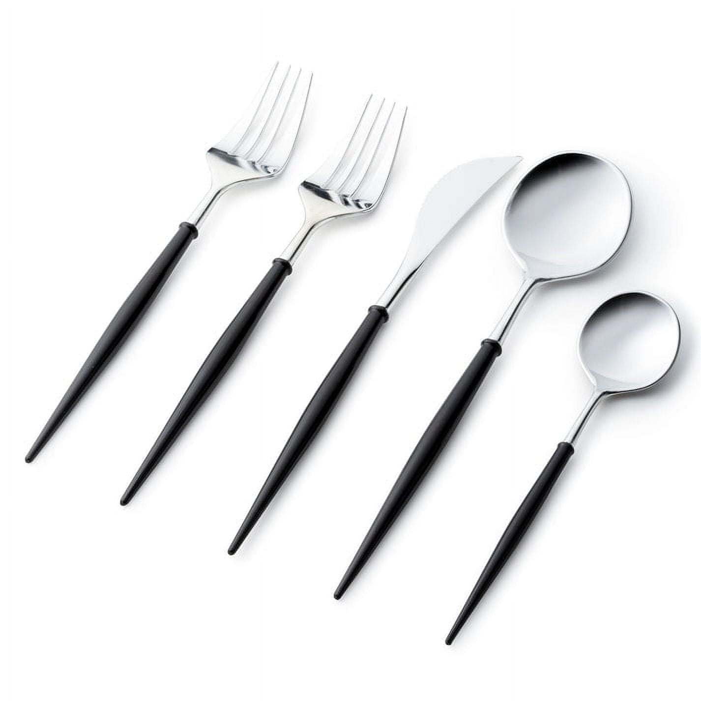 VeZee Disposable Plastic Noble Collection Shiny Silver Top/Black Bottom ...