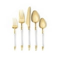 VeZee Disposable Plastic Sophisticated Cutlery White / Gold Top ...