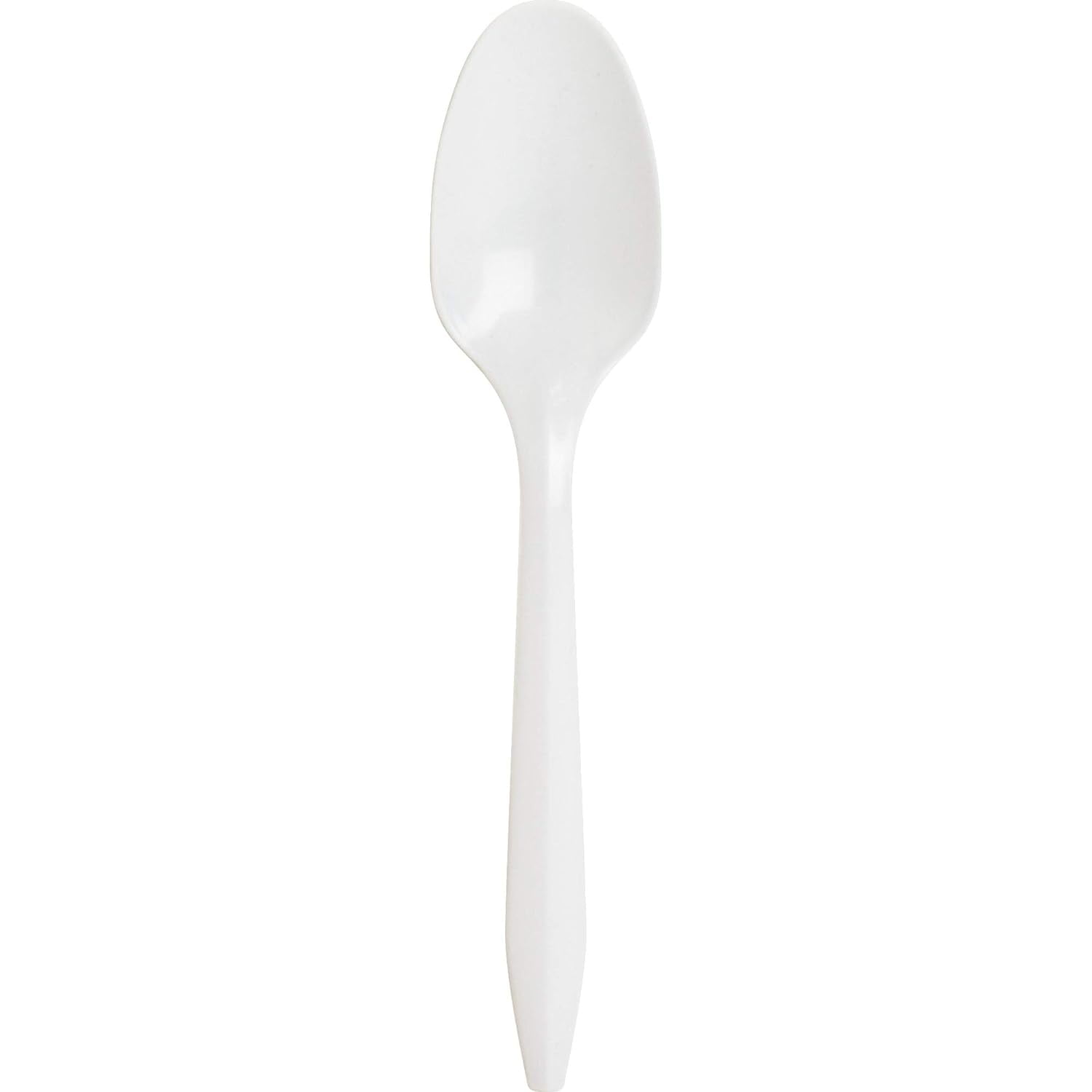 VeZee Disposable Plastic White Medium-Weight Single Use Tea Spoons for ...