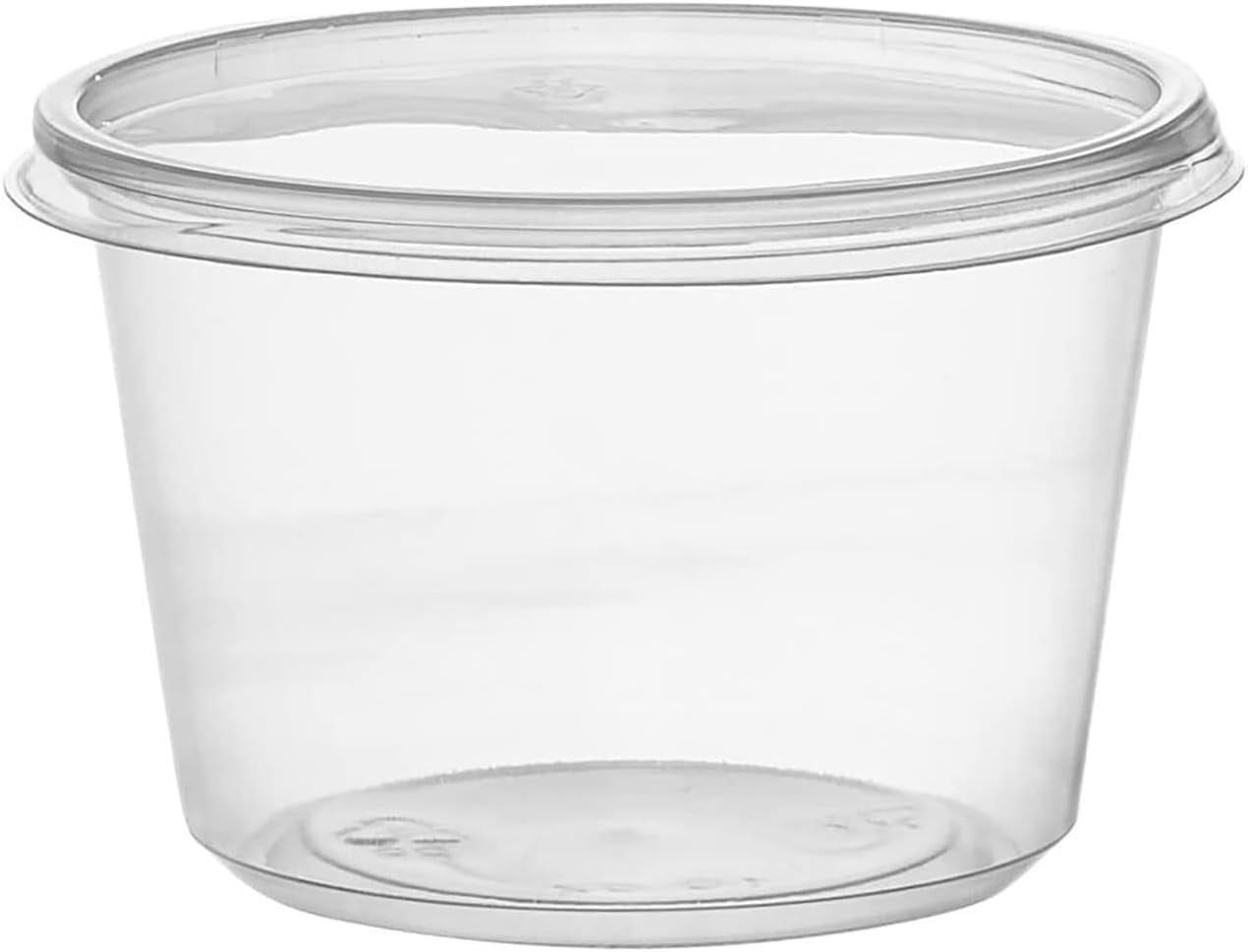 Vezee 16oz Lightweight Plastic Deli Containers with Lids Disposable ...