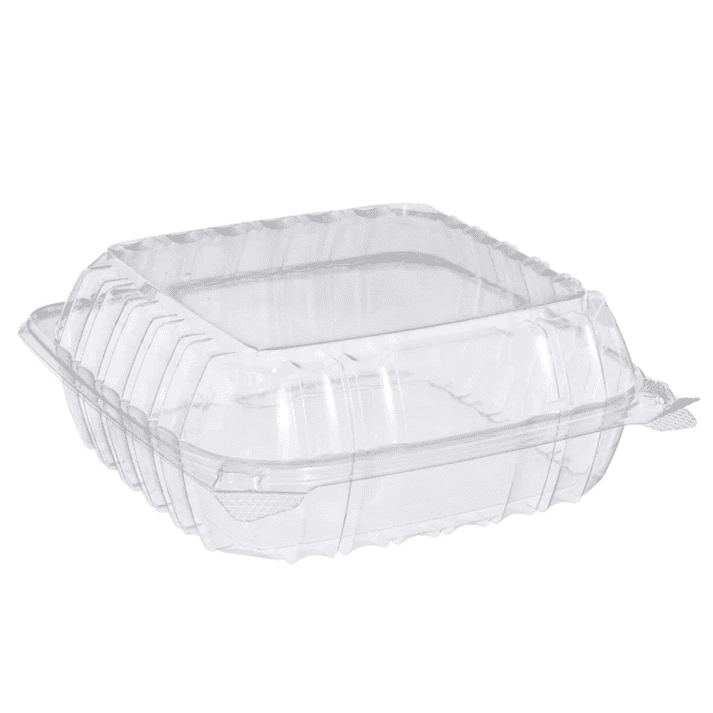 VeZee Model # C90PST1| 8 .25"X8.25" X3" ClearSeal Hinged Lid Plastic ...