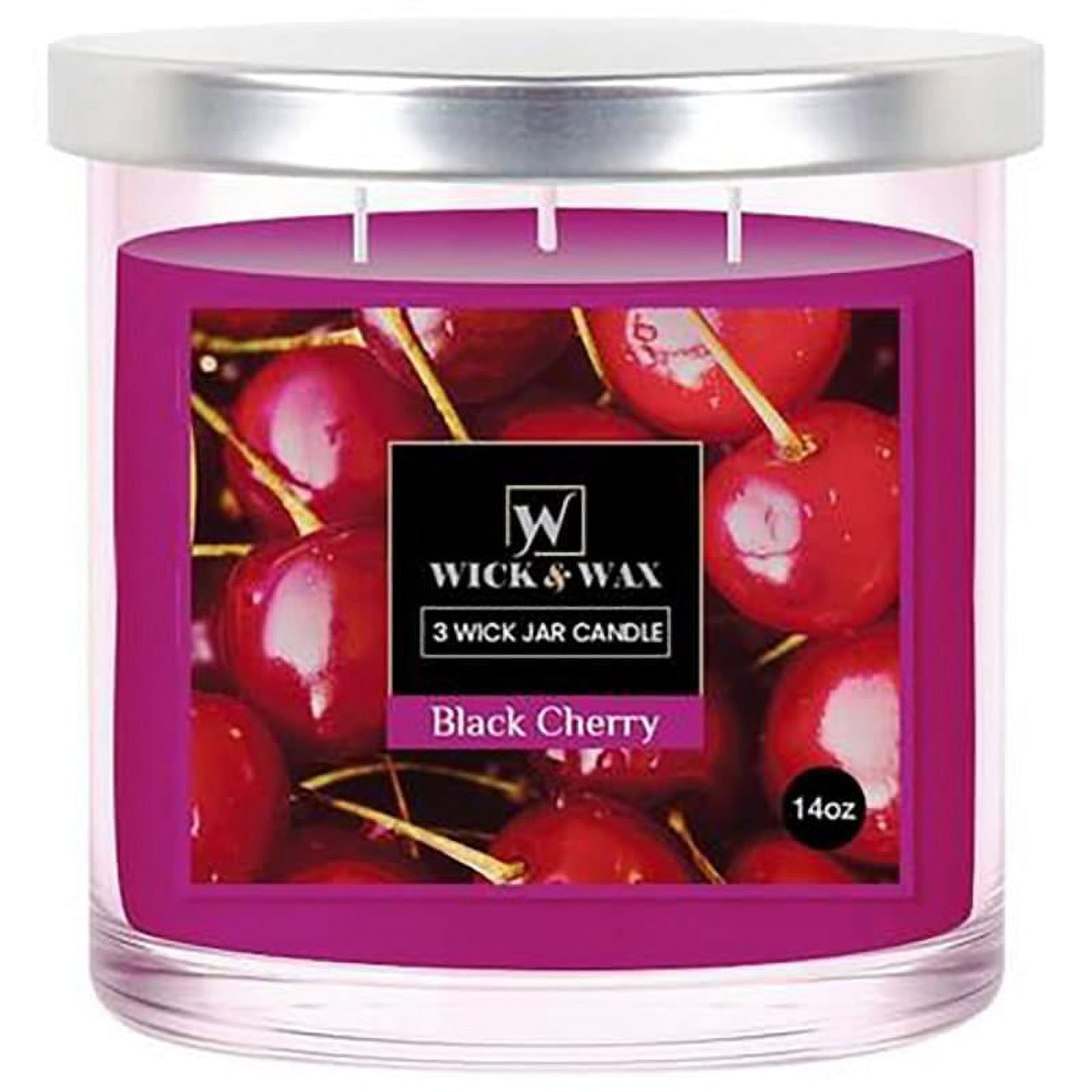 VeZee's 3 Wick 14 oz Black Cherry Scented Jar Candles by Wick & Wax ...