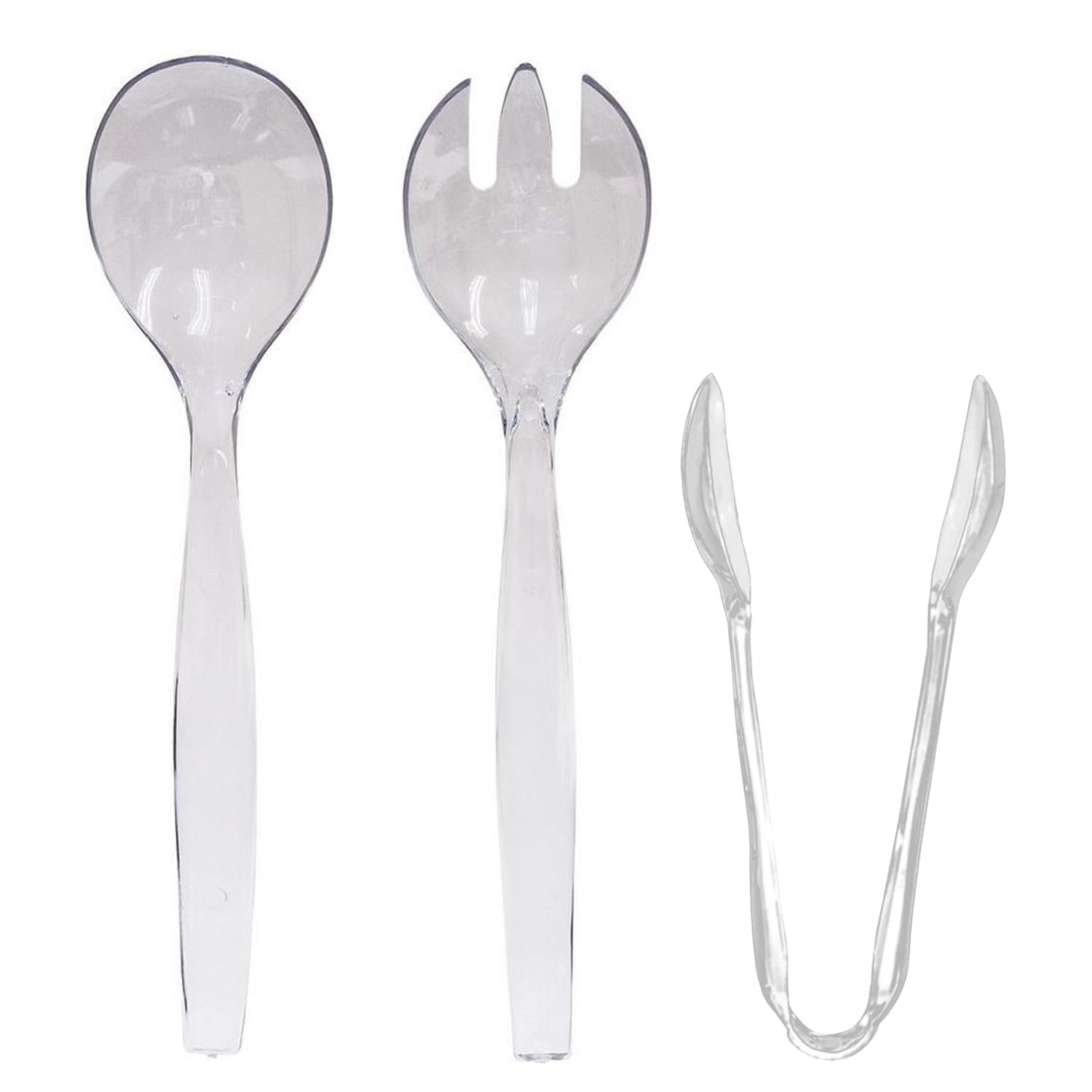 VeZee's Plastic Serving Utensils, Clear Heavy Duty Disposable utensil ...
