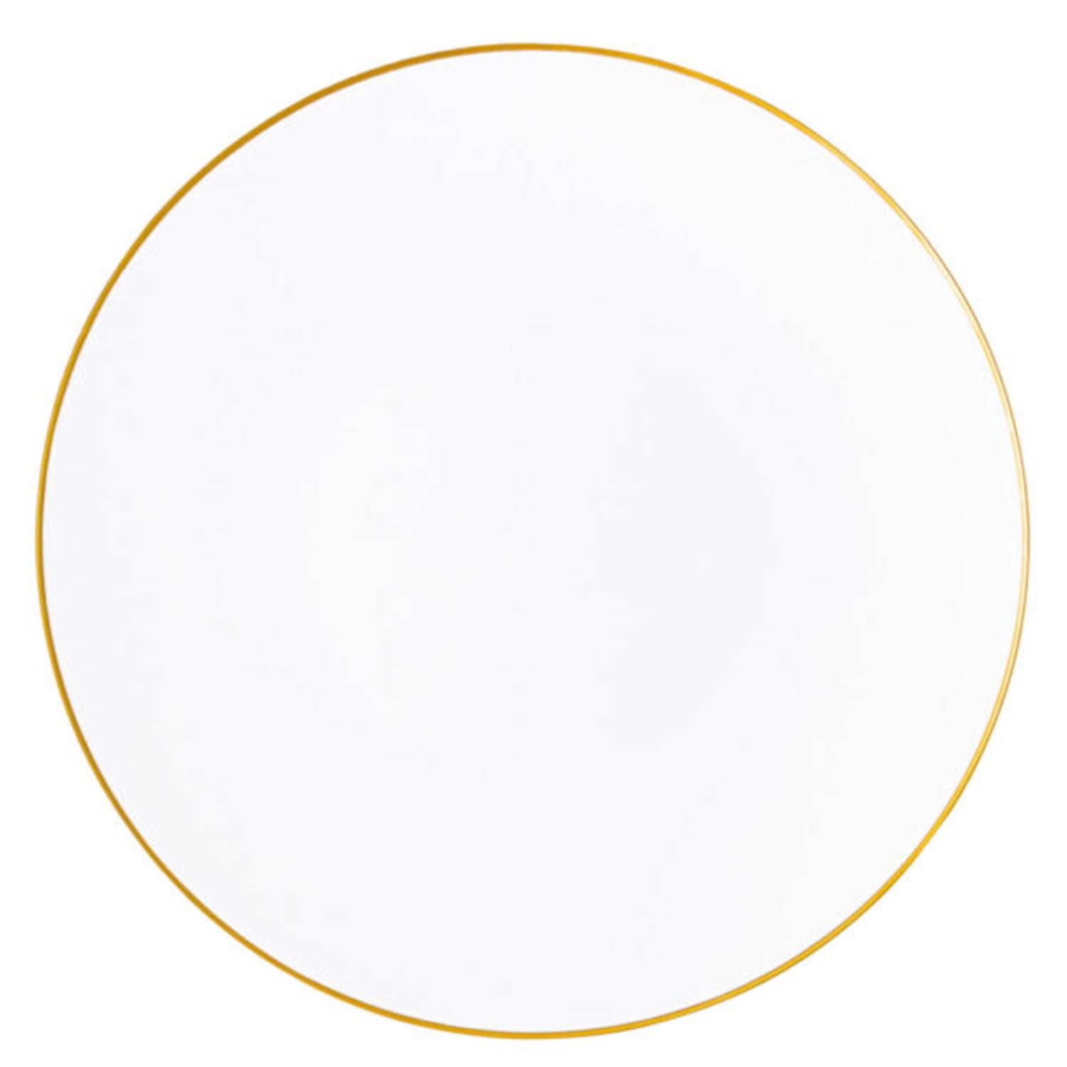 VeZee's White / Gold Rim Hammered Plastic 13" Chargers (48 Count ...