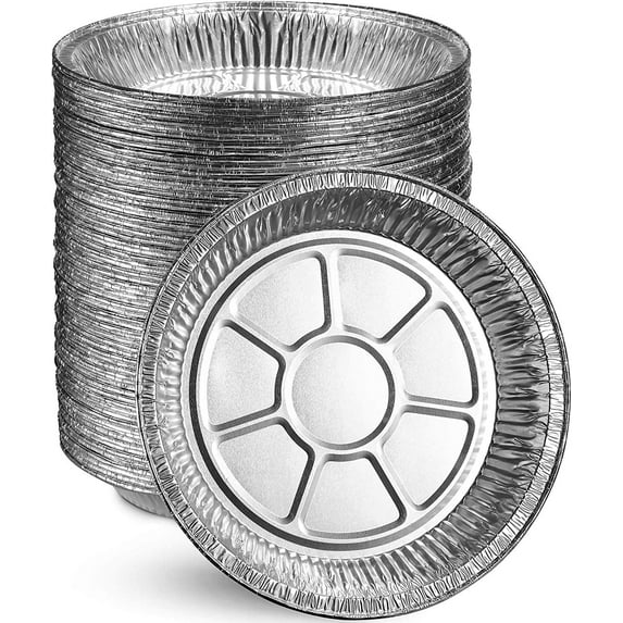 VeZees 9'' Pie Pans / Disposable Plates / Aluminum Foil Quiche Pan ...