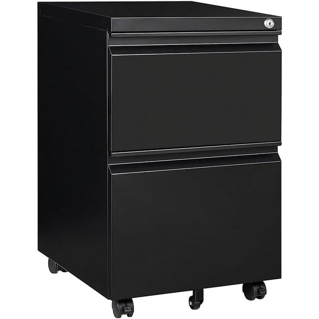 Veado 2-Drawer Mobile File Cabinet with Lock, Commercial Vertical ...
