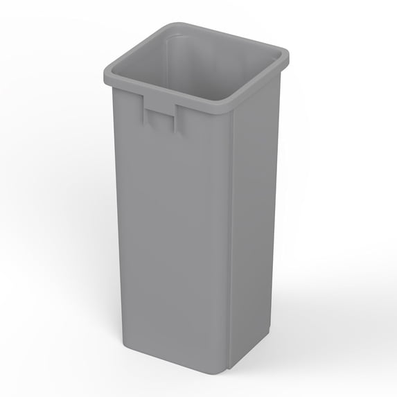 Veado 23 Gallon Gray Square Commercial Trash Garbage Can | Outdoor ...