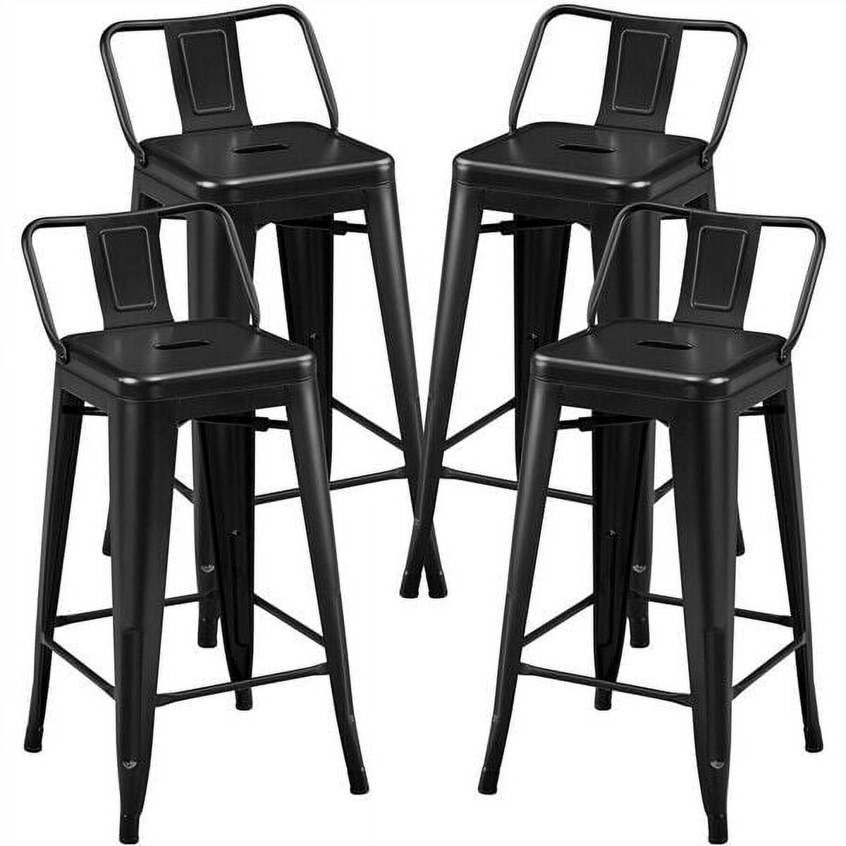 Veado 26 inch Metal Bar Stools Set of 4 Counter Height Barstools with ...