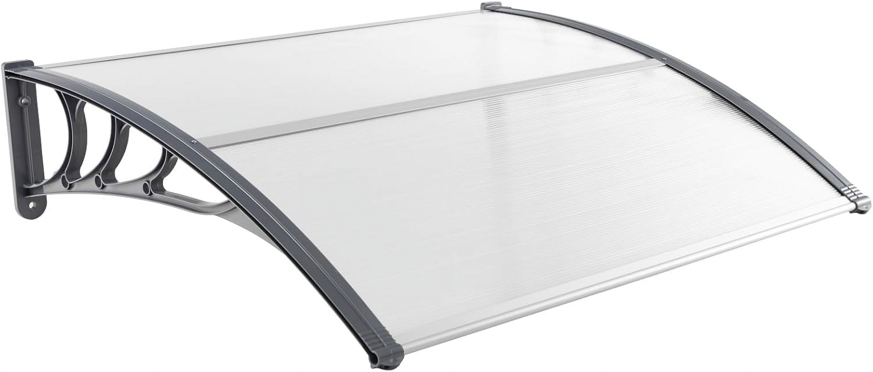 Veado 40" x 48" Window Awning, Modern Polycarbonate Overhead Door ...