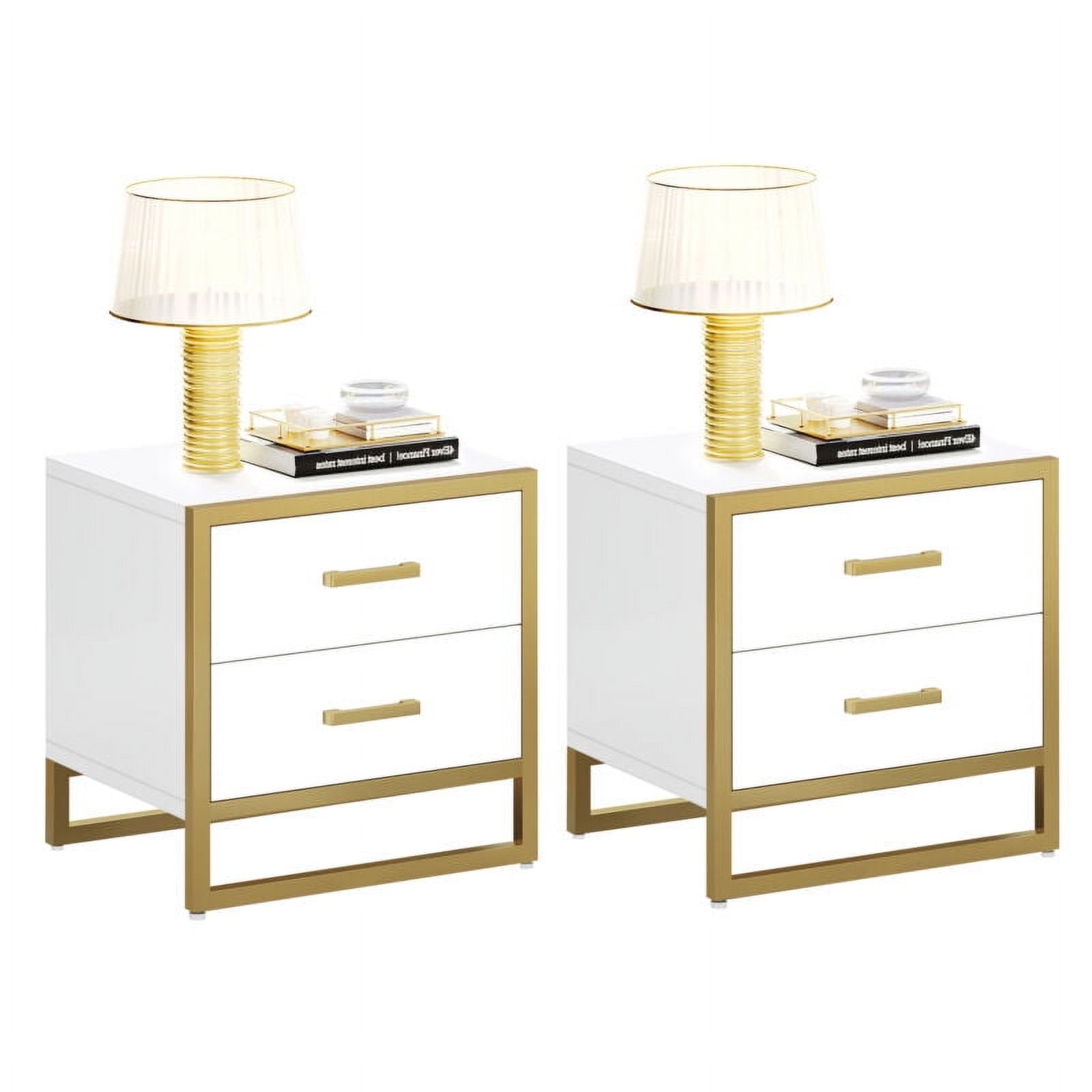 Veado Bedside Table Set of 2 Nightstand Bedroom Bedside Table End Side ...