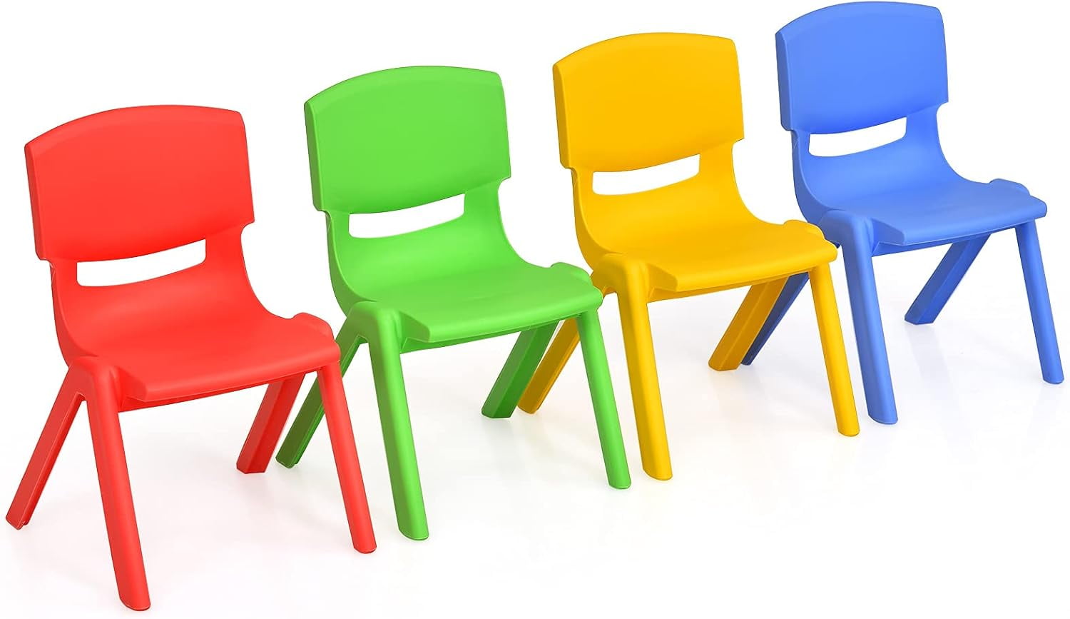 Veado Kids Chairs, Stackable Plastic Colorful for Toddlers Boys Girls ...