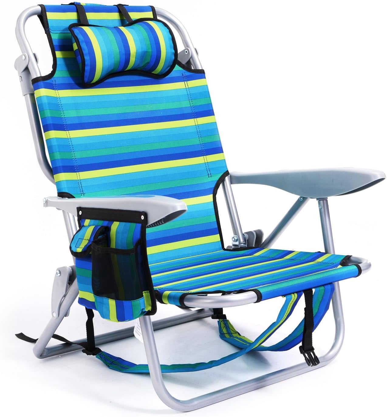Veado Portable Beach Chair for Adults, Outdoor Camping Chair Lay Flat ...