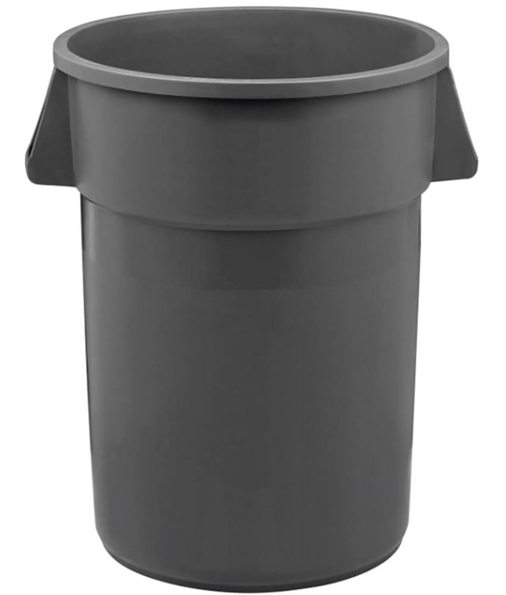 Veado Round Commercial 32 Gallon Gray Trash Can. Waste Container for ...