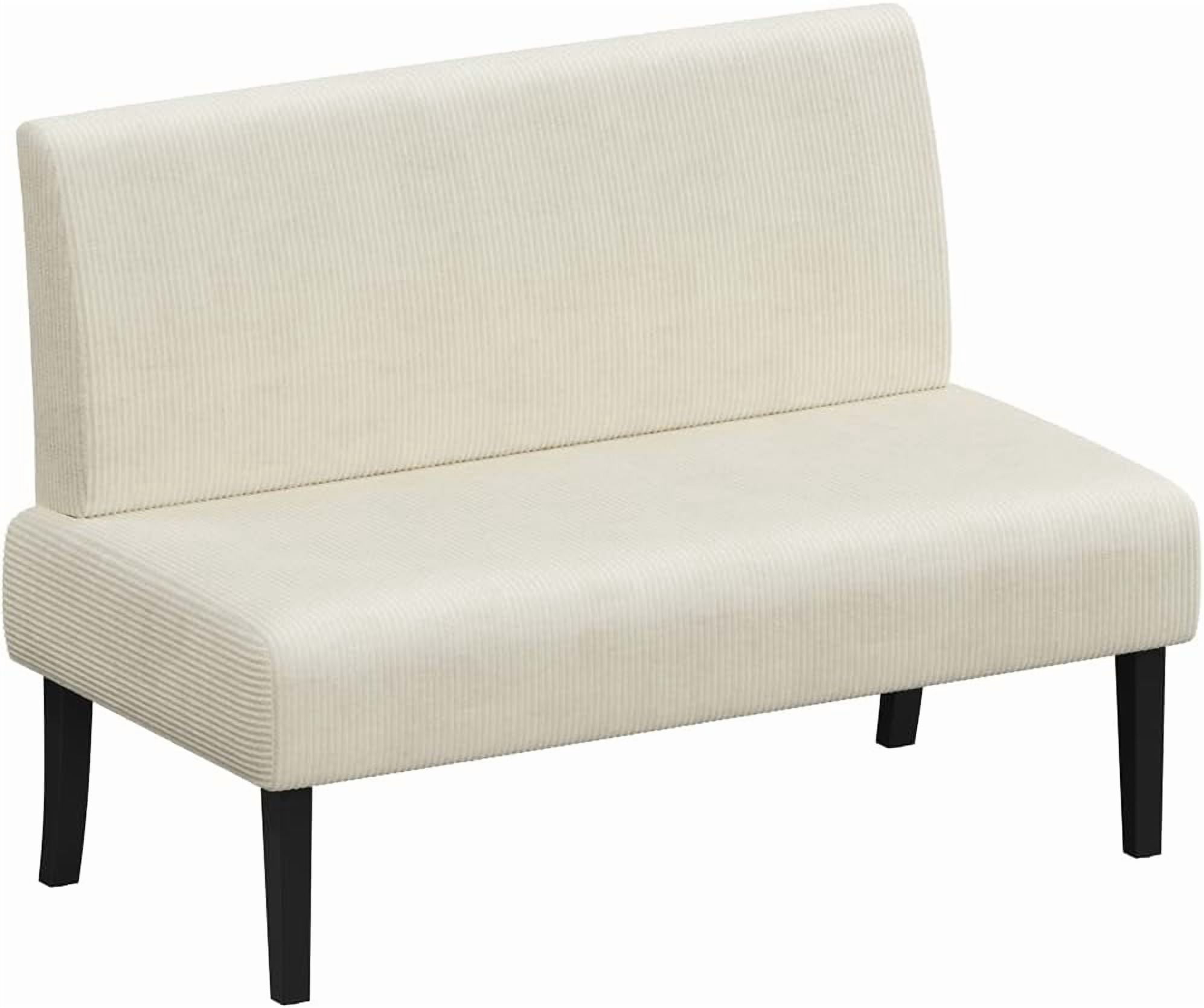 Veado Small Mini Sofa Couch Armless Loveseat Futon for Bedroom ...