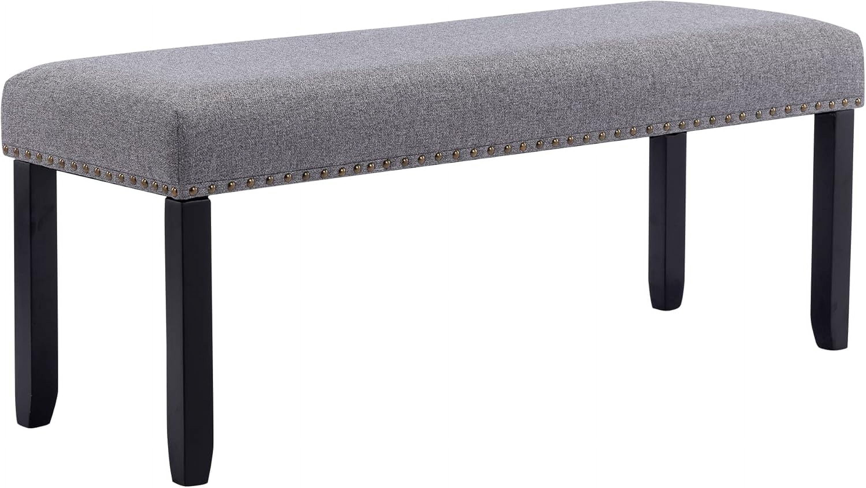 Veado Upholstered Entryway Bench, Fabric Bedroom Bench Ottoman Bench ...