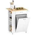 Veanerwood Kitchen Island with Drop Leaf - Trash Cabinet Tilt Out 10 ...