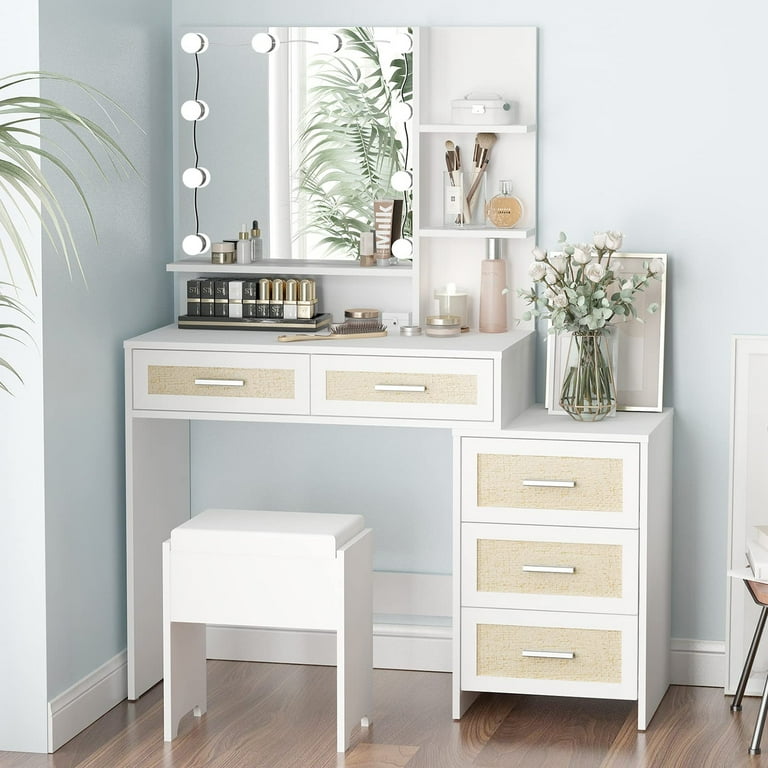 Rattan dressing table desk store