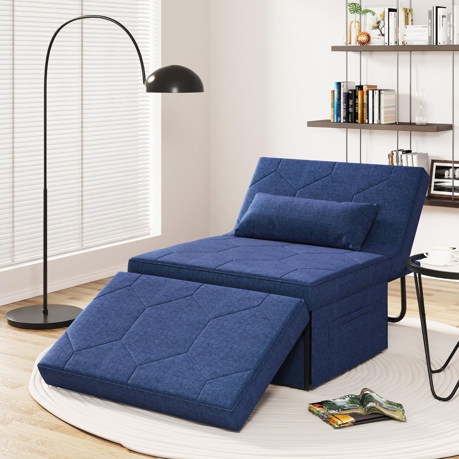 Veanerwood Sofa Bed, Sleeper Chair with Pillow, Convertible 4 in 1 ...
