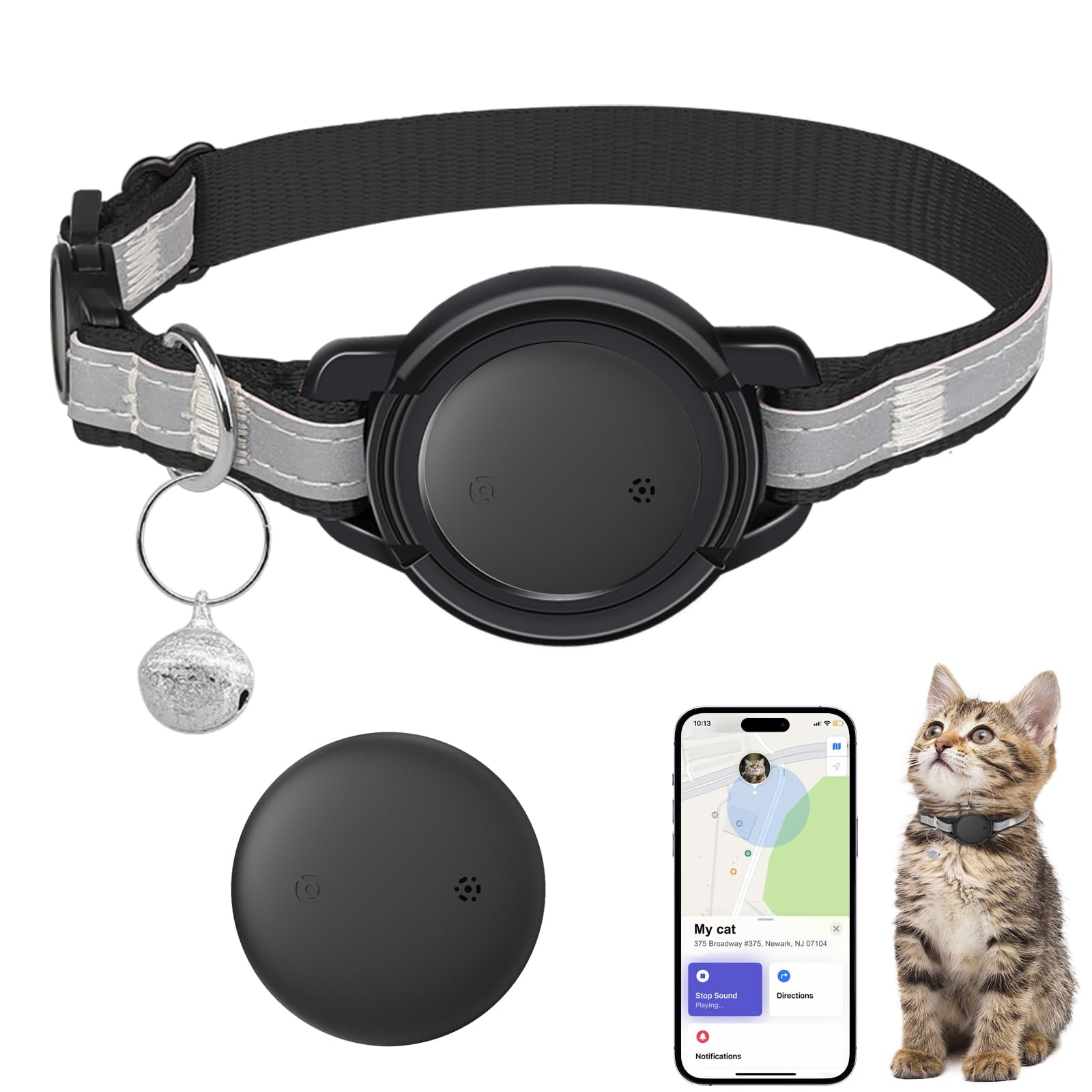 Vebiso Tracker for Cats (1 Pack), Mini Cat Tracker, Smart Pet Activity Tracker, No Monthly Fee ...