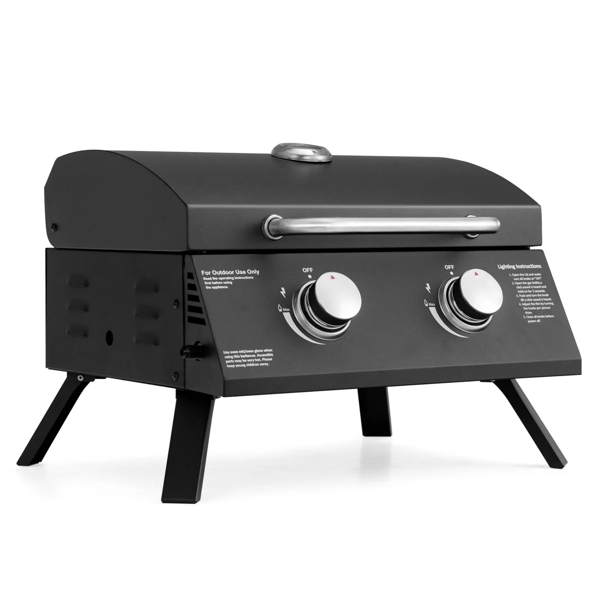 Vebreda 2 Burner Portable Gas Grill Stainless Steel Propane Grill ...