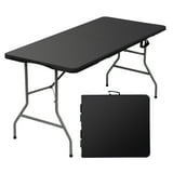 Vebreda 5 ft Folding Table Fold-in-Half Plastic Table for Indoor ...