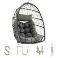 Vebreda Comfortable Hanging Egg Swing Chair, Outdoor Patio Wicker with ...
