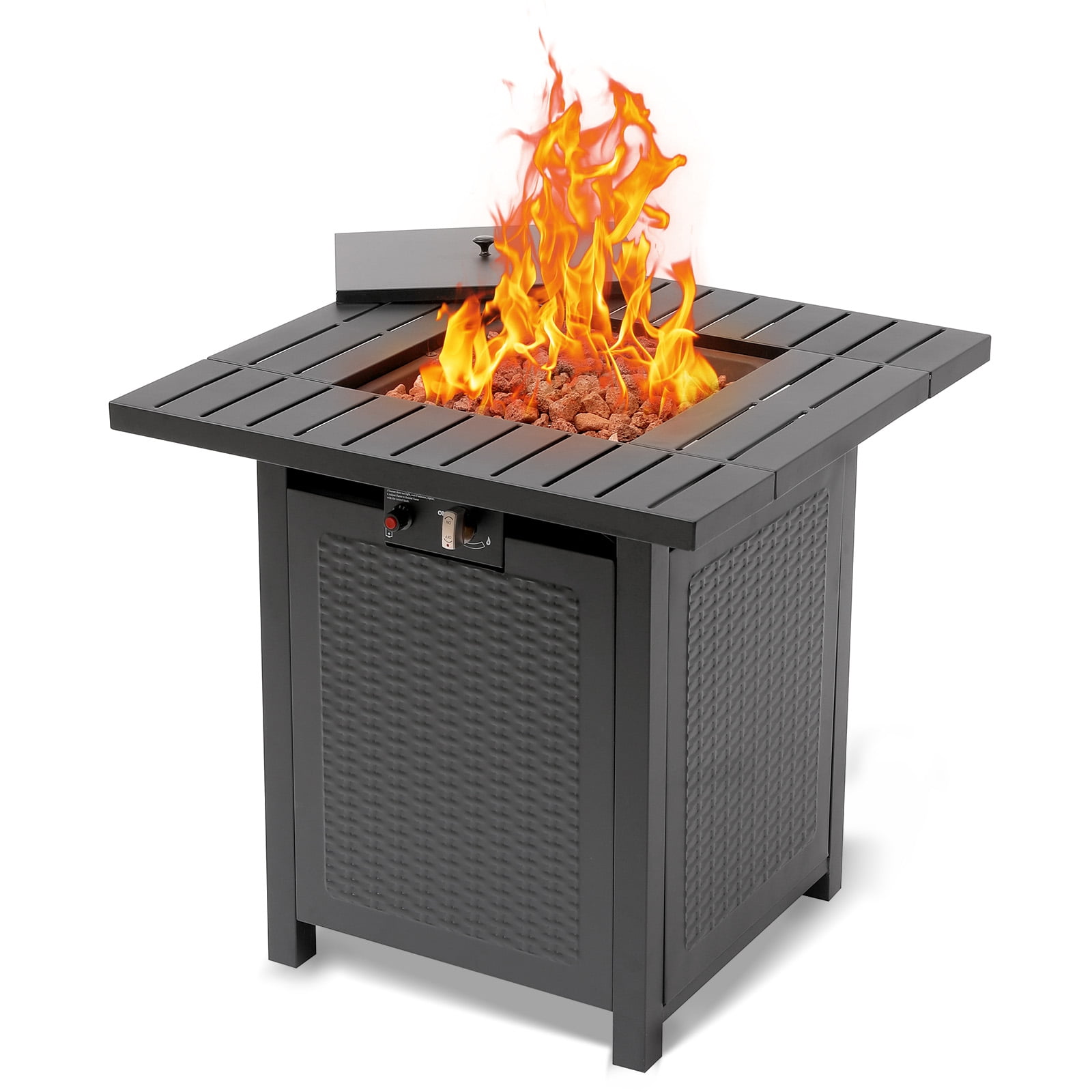 Vebreda Propane Fire Pit 28 inch Outdoor Gas Fire Table, 50,000 BTU ...