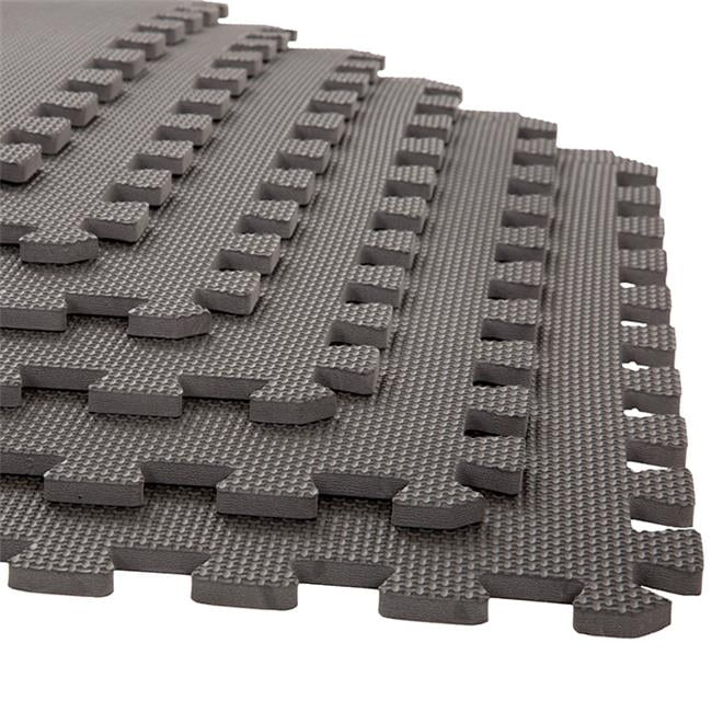 Vecindario 24" x 24" Gray EVA Foam Interlocking Floor Mats Water ...