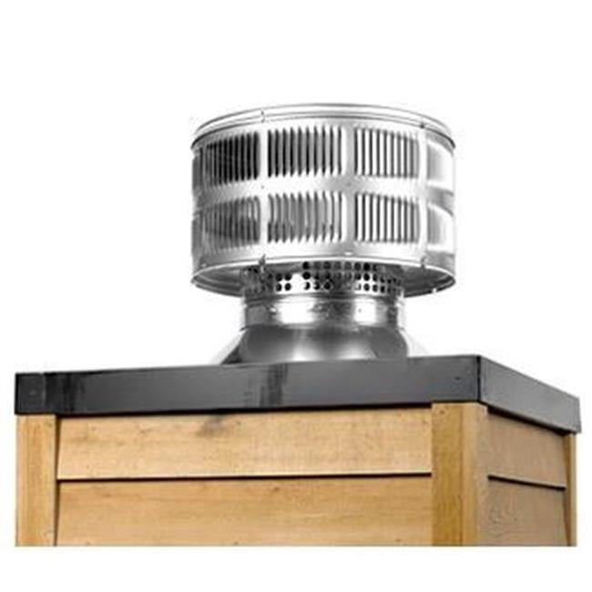 Round Chimney Fireplace Vent Flue Stove Pipe Cap with Storm Collar for ...