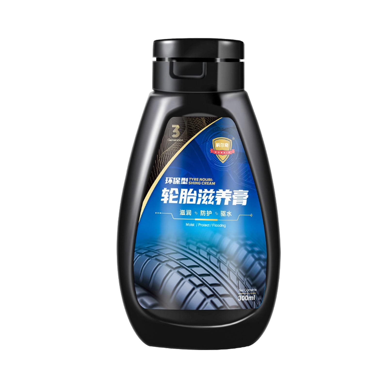 Zenithome 300ml Car Tire Wax Brightener Long-Lasting Aging Black Bright ...