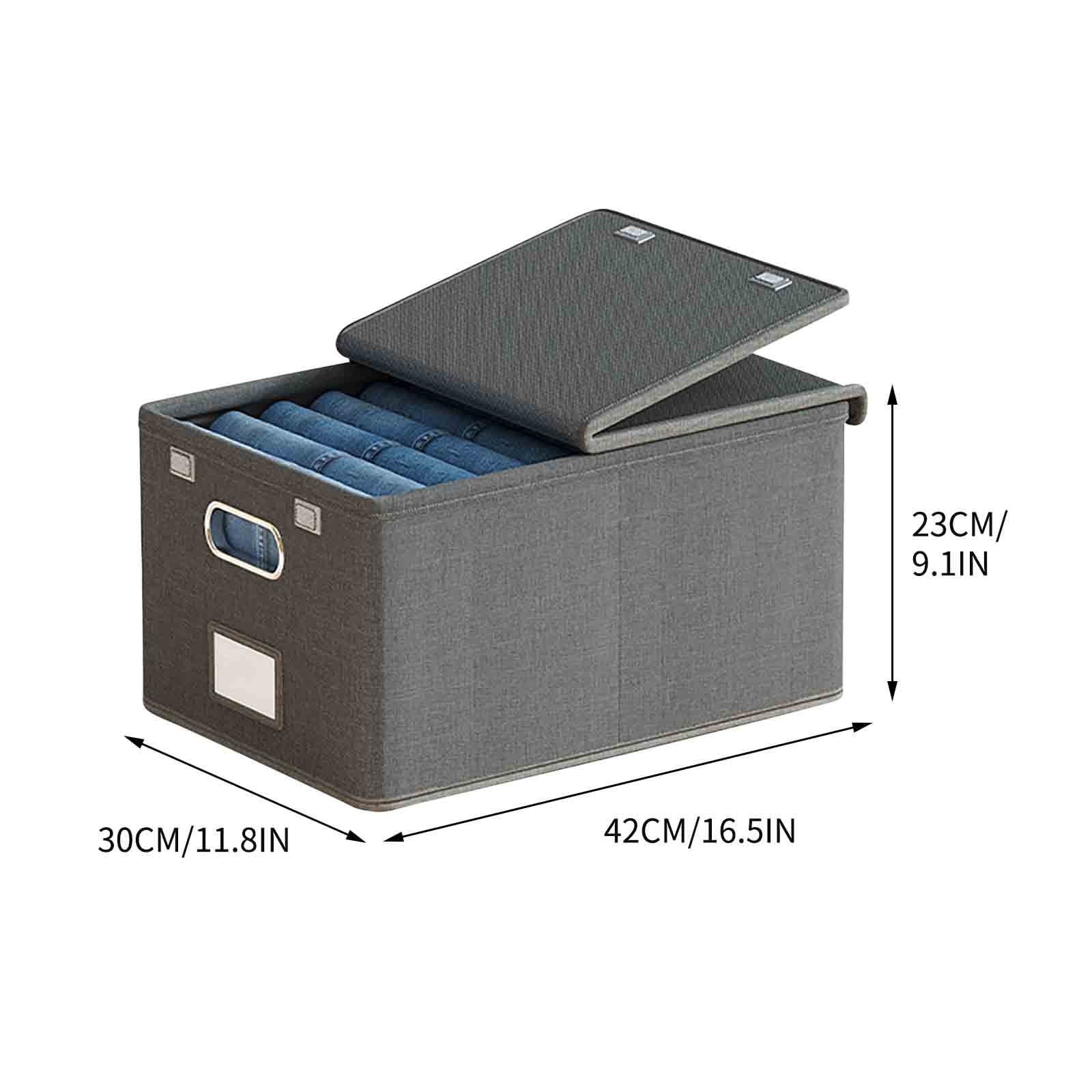 Zenithome Folding Integrated Cover Storage Box for Clothing Flip ...