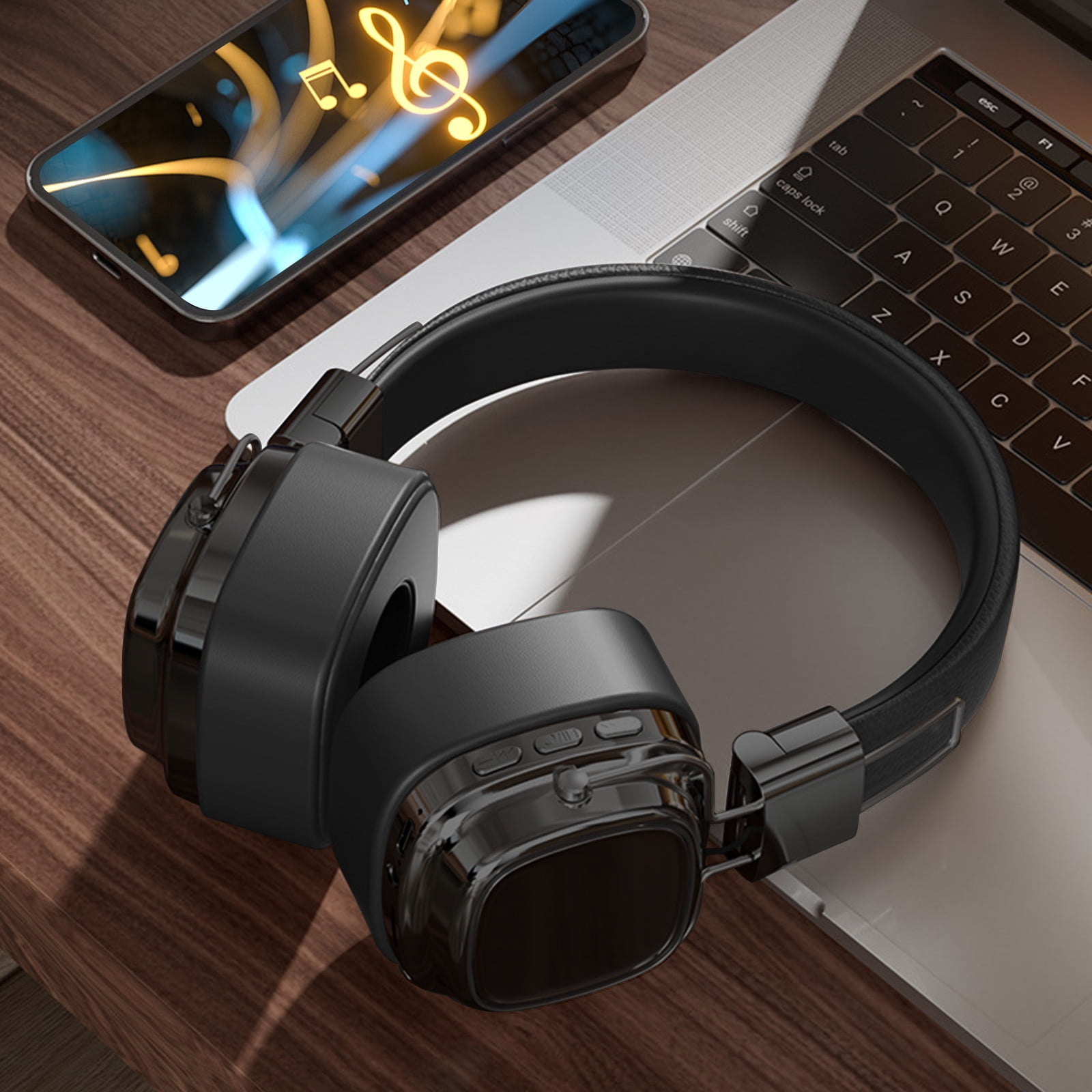 Vecoauto Headphones With American Retro Style Wireless Bluetooth 5.3 ...