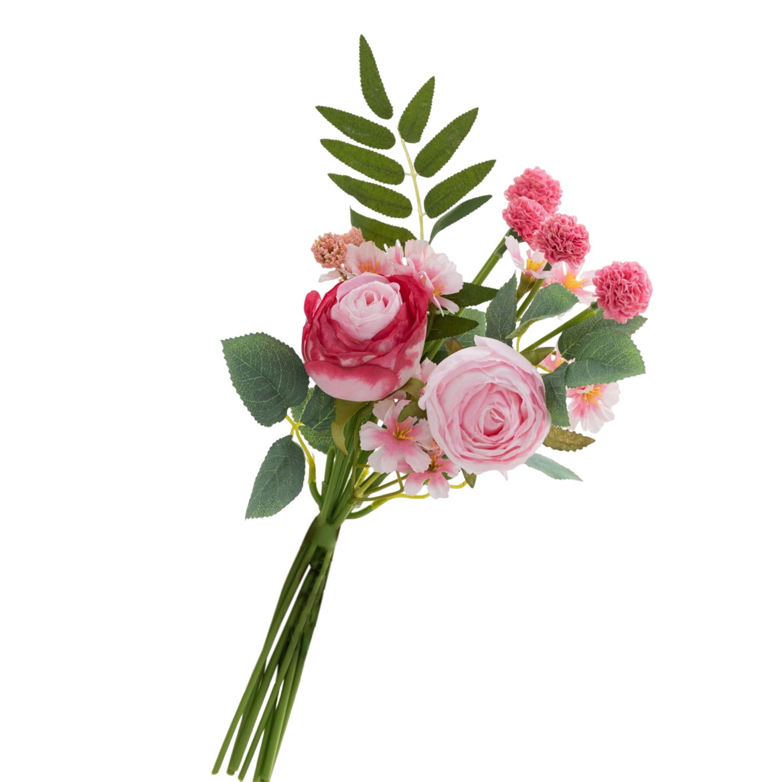 Zenithome Hot Pink Bundles Artificial Flowers for Outdoors Faux Silk ...