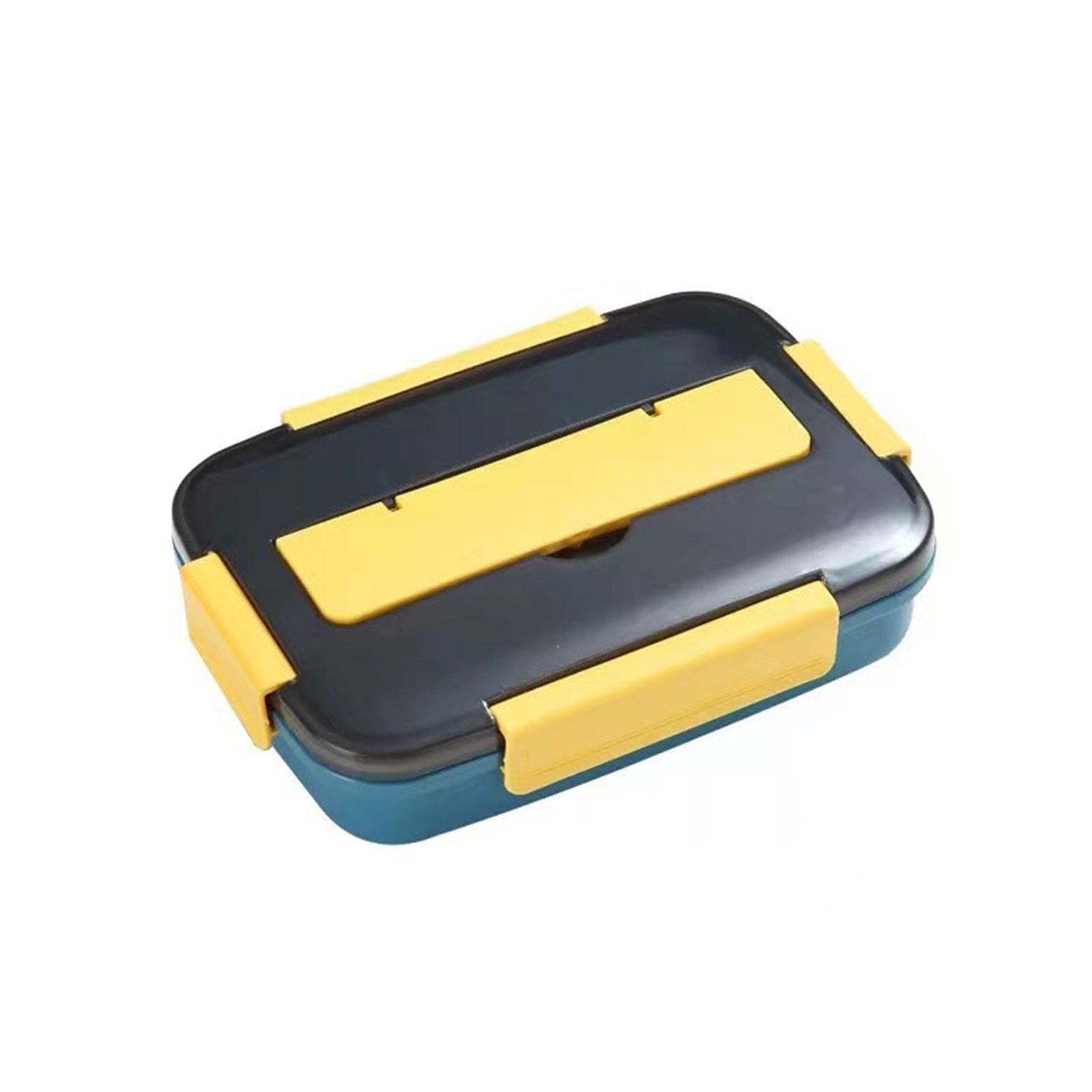 Zenithome Rectangular Food Lunch Box Blue Portable Plastic Partition ...