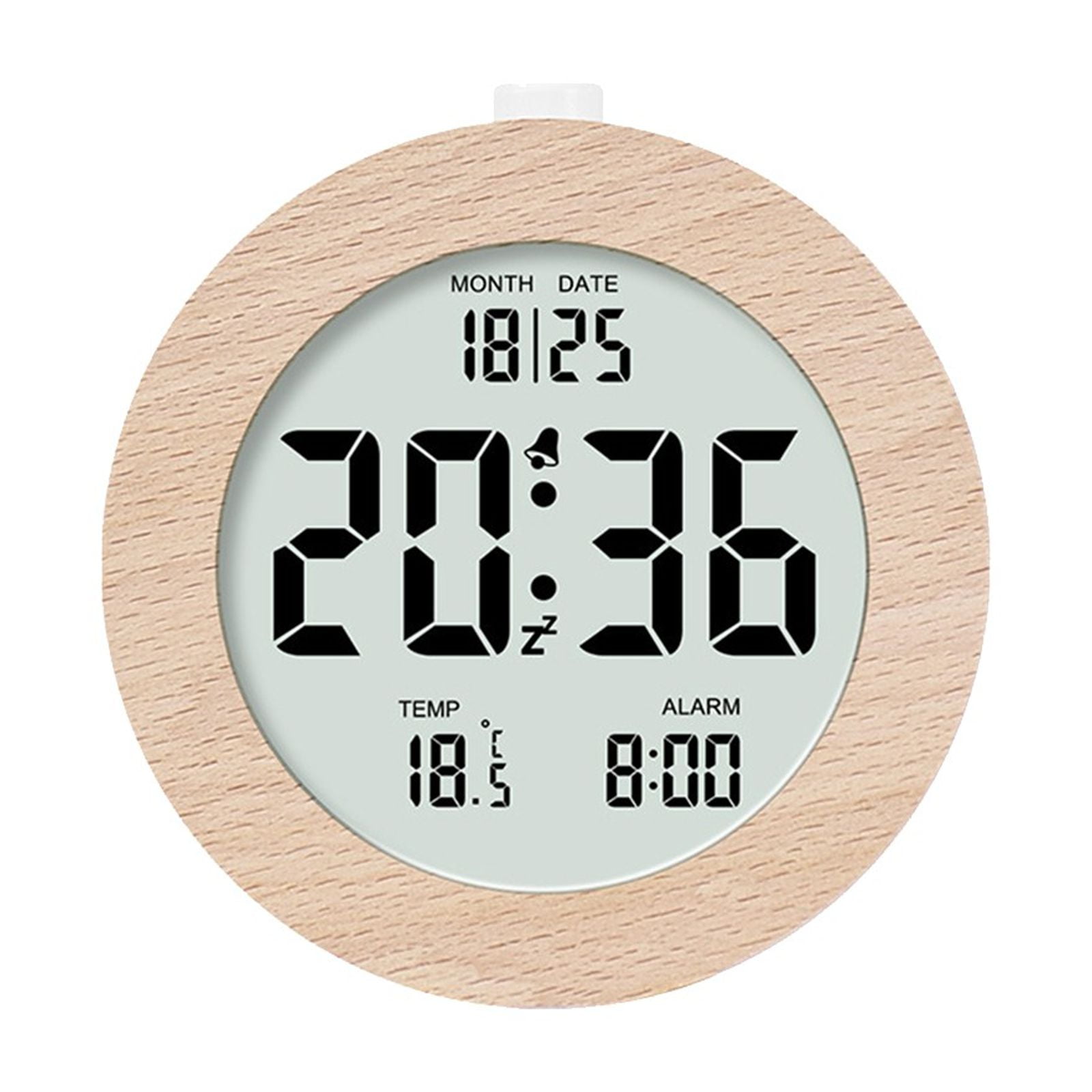 Zenithome Solid Wood Alarm Clock for Students Easy Wooden Clock ...