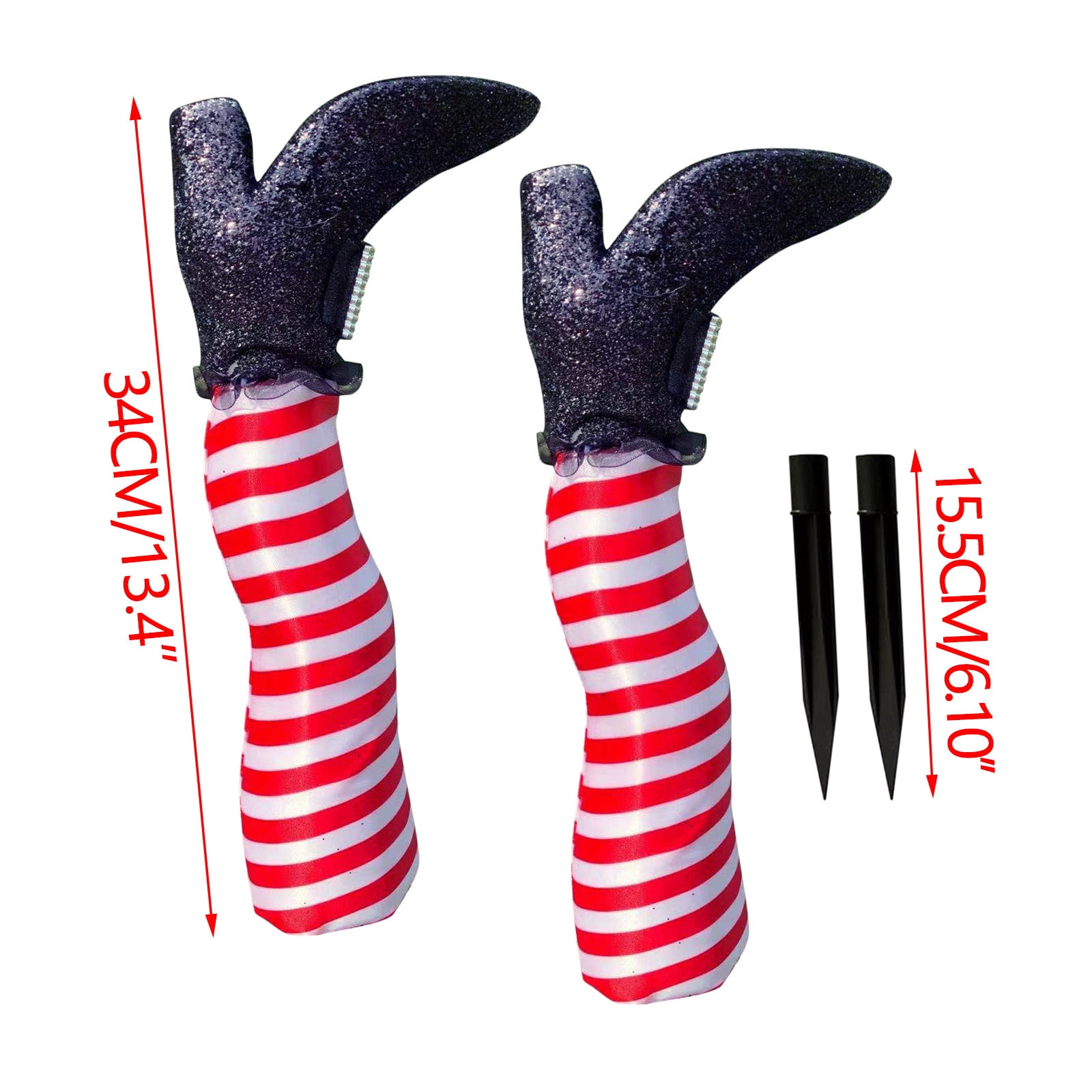 Zenithome Witch Legs Yard Stakes 2pcs Halloween Upside Down Witch Legs ...