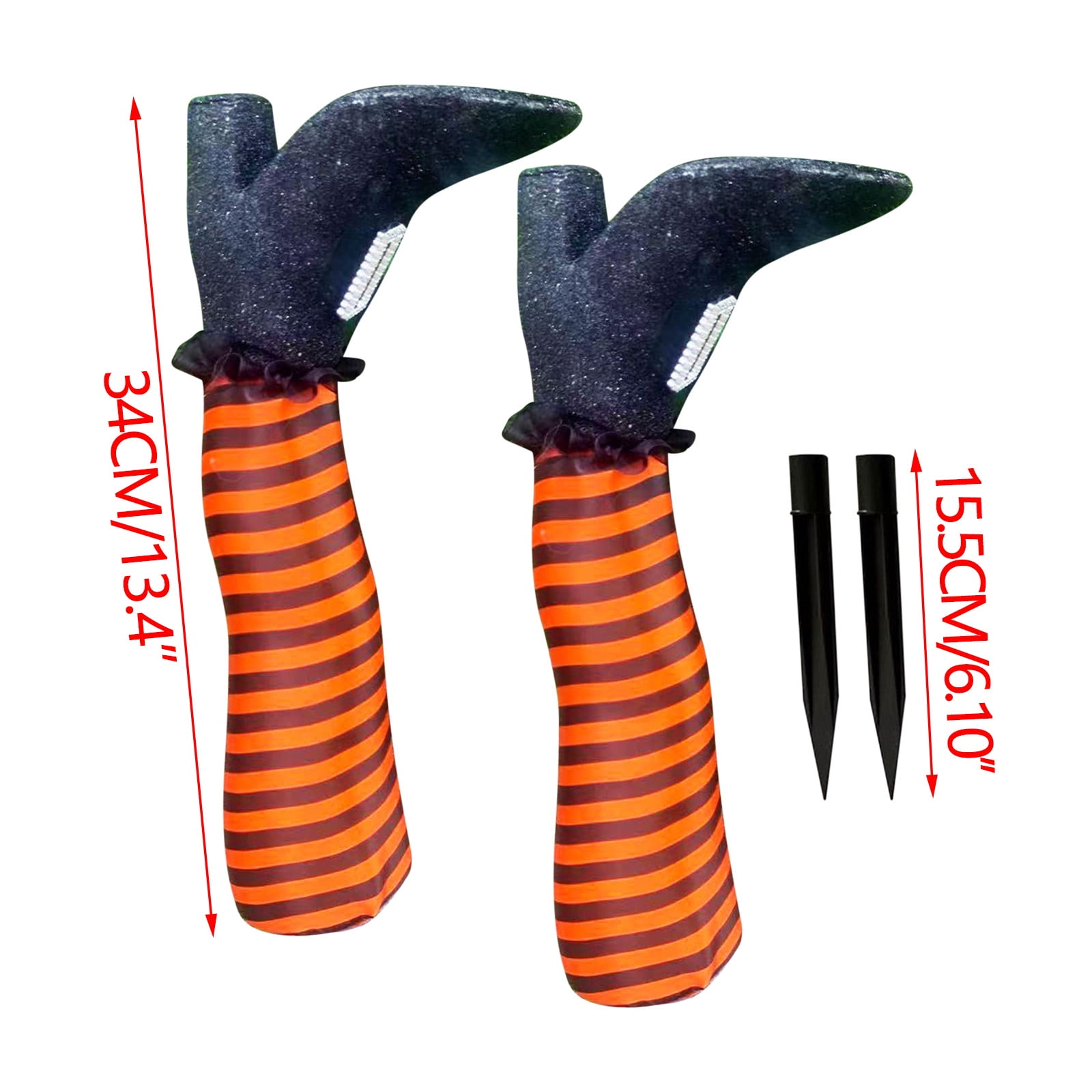 Zenithome Witch Legs Yard Stakes 2pcs Halloween Upside Down Witch Legs ...