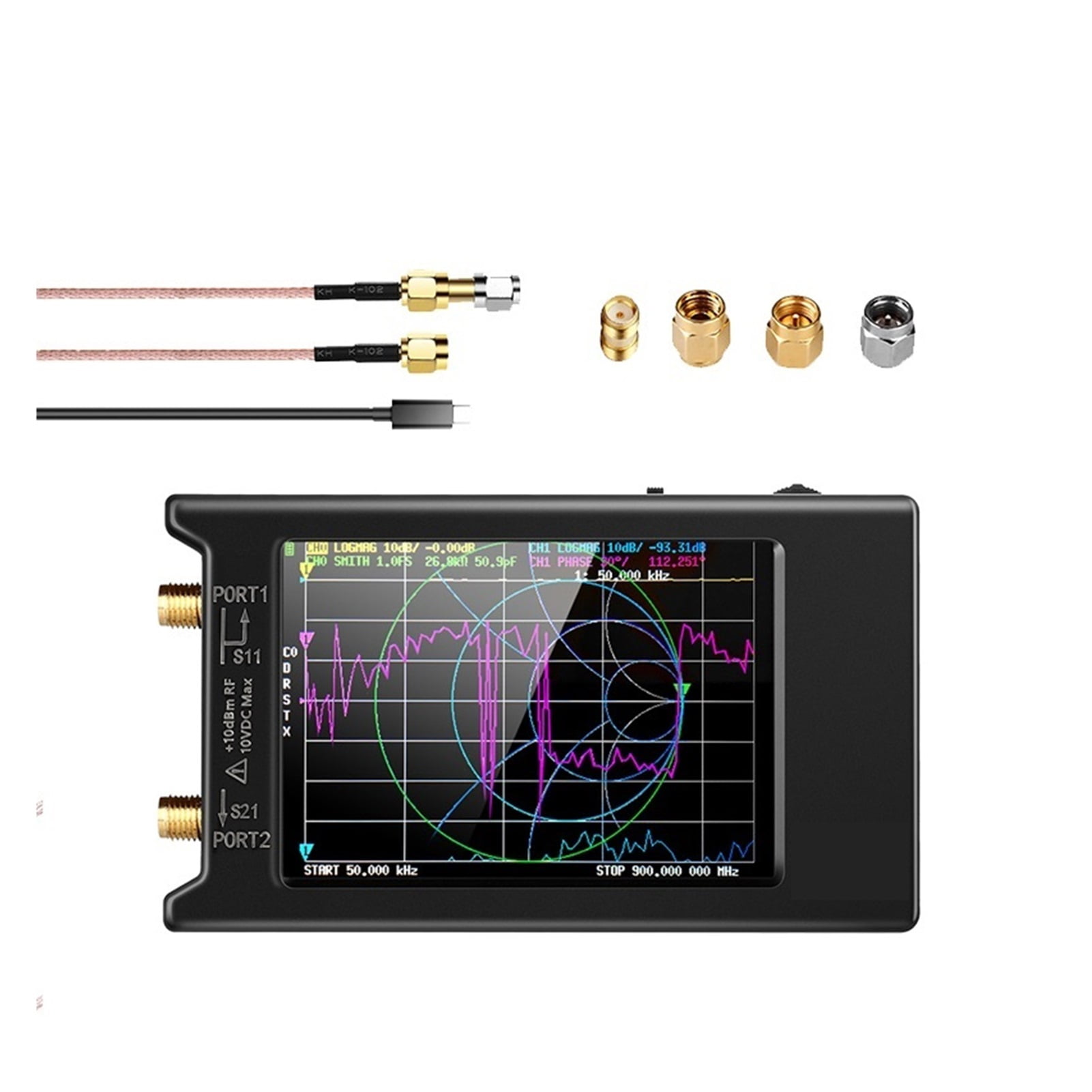 Vector Analyzer 10k-1.5GHz NanoVNA-H4 4inch Vector Network Analyzer HF ...