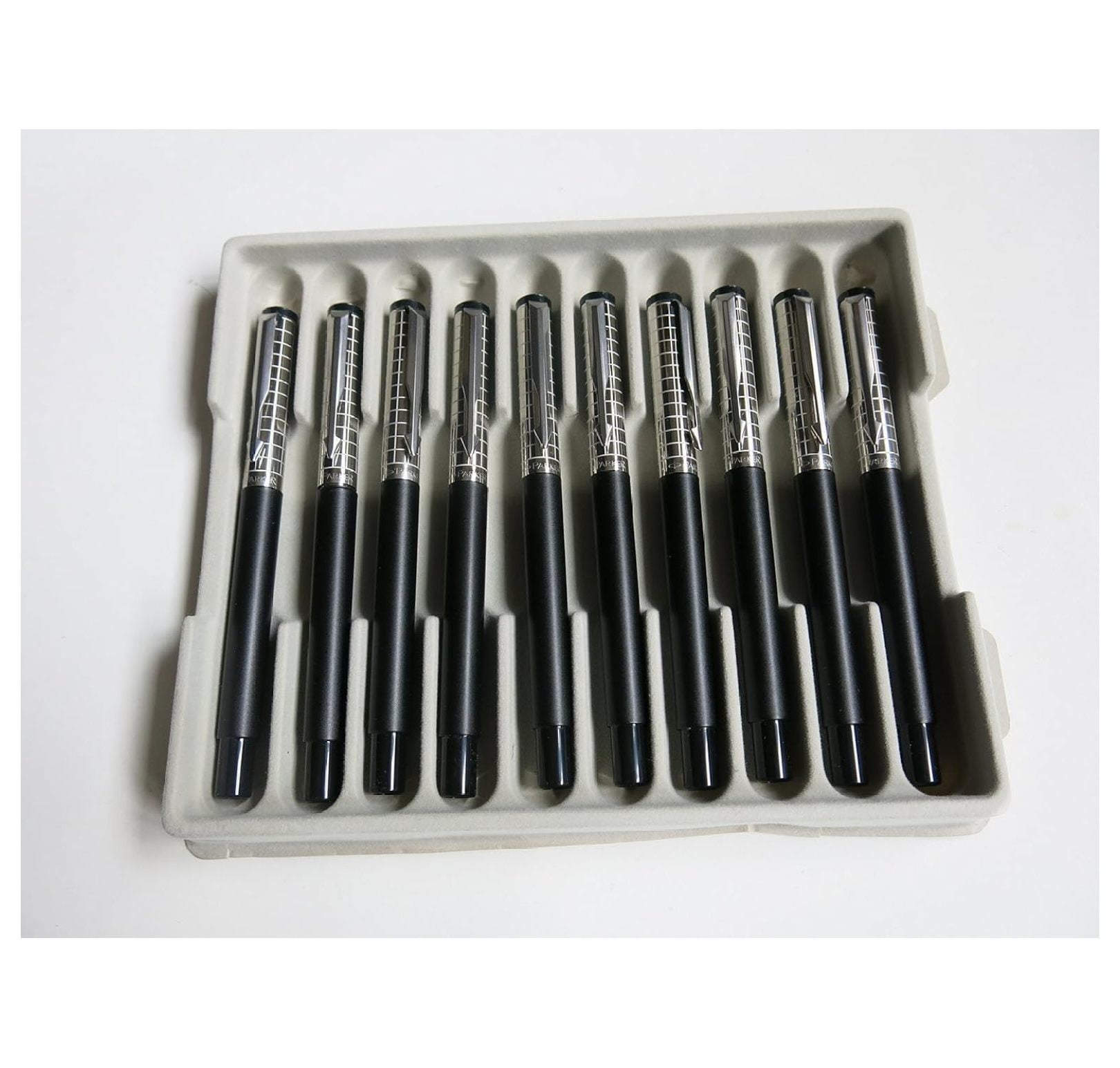 Vector Black SS Chiselled Rollerball Pen (Tray of 10) - Walmart.com