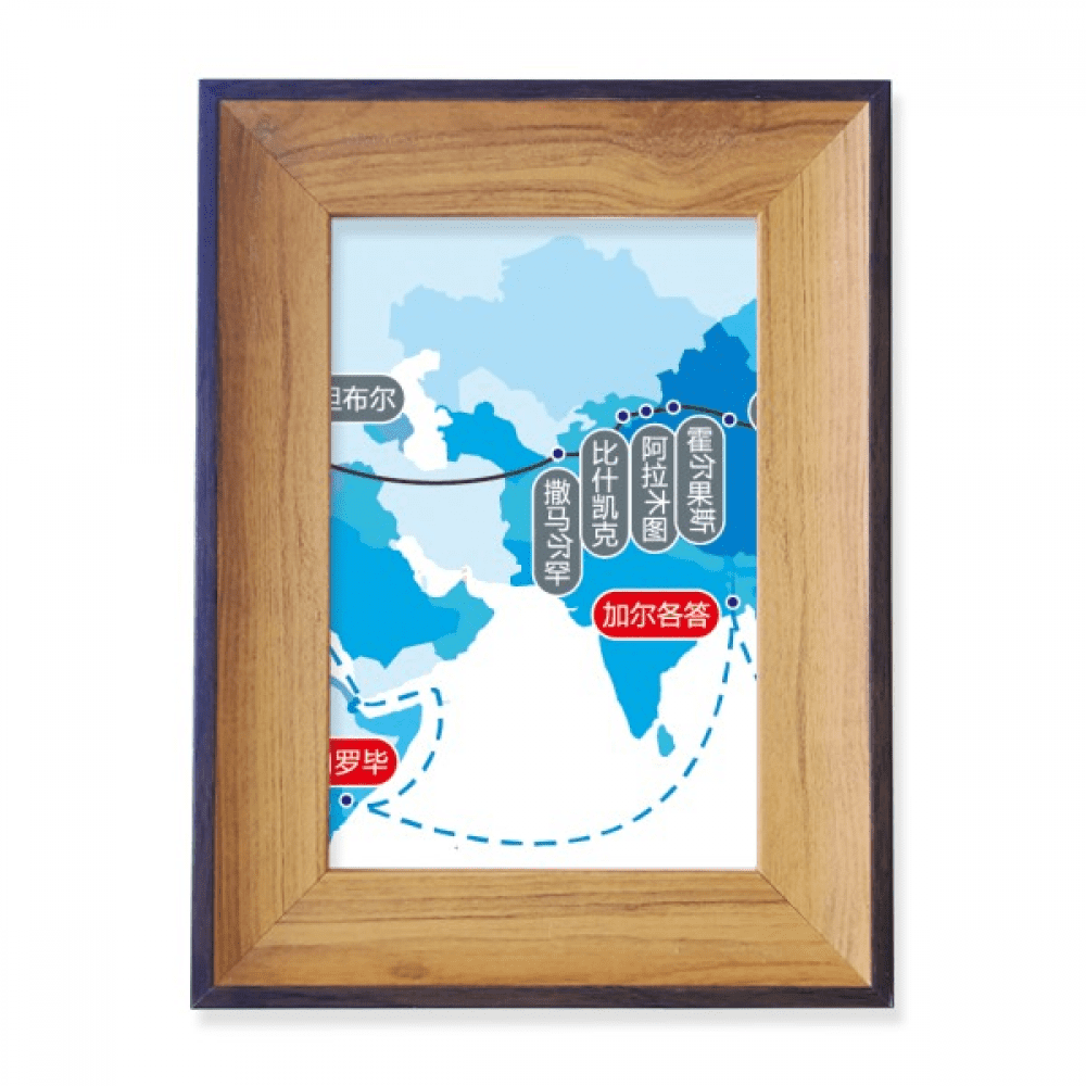 Vector Diagram Journey Silk Road Map Photo Frame Exhibition Display Art ...