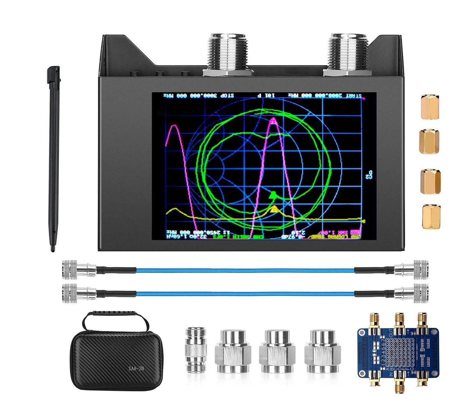 Vector Network Analyzer Kit 4.0 Inch Screen 3G SAA-2N NanoVNA V2 ...